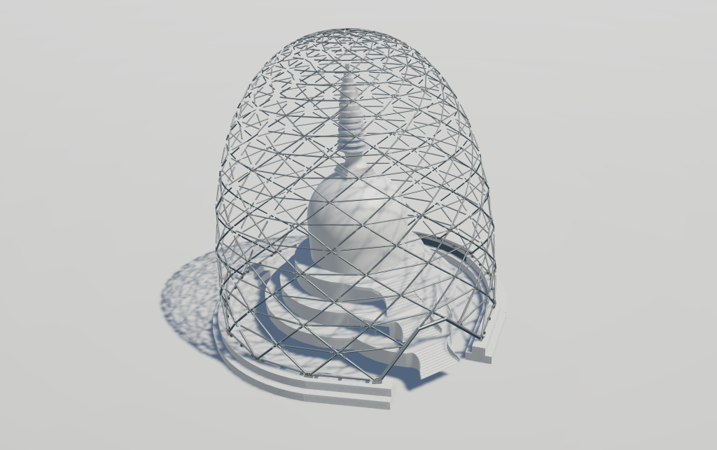 Grid-shell steel dome structure | BIM Awards 2024